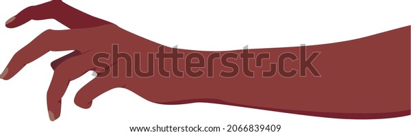 Grabbing Dark Skin Hand Picking Hand Stock Vector (Royalty Free ...