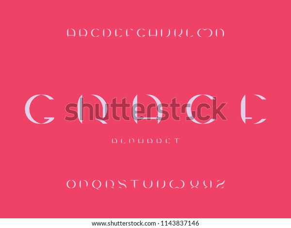 Grace Font Vector Alphabet Letters Typeface 스톡 벡터(로열티 프리) 1143837146 ...