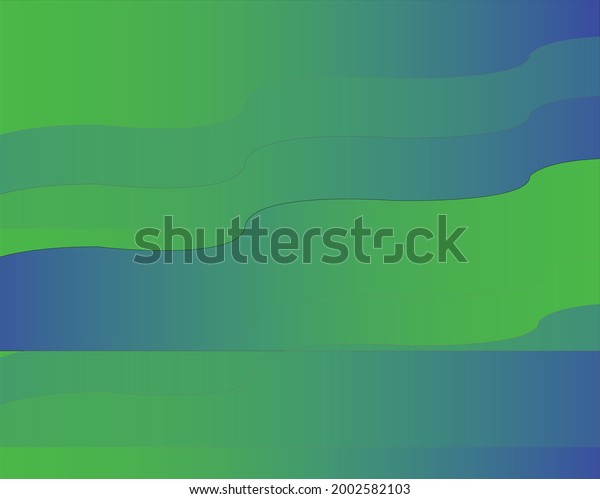 Gradation Green Blue Wave Background Wallpaper Stock Vector (Royalty ...