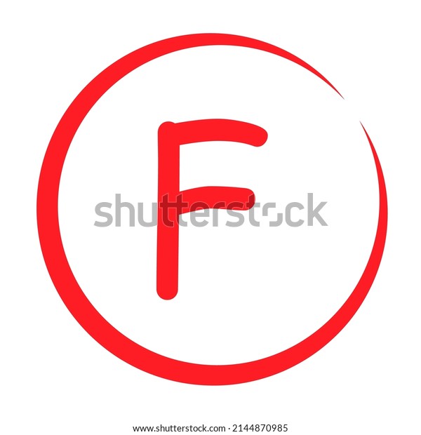 Grade Result F Hand Drawn Icon Stock Vector (Royalty Free) 2144870985 ...
