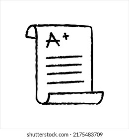 Grade Score Handdrawn Icon Vector Graphic Stock Vector (Royalty Free ...