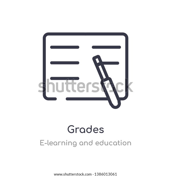 Grades Outline Icon Isolated Line Vector Stock Vector (Royalty Free ...
