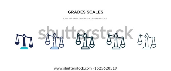 Grades Scales Icon Different Style Vector Stock Vector (Royalty Free ...