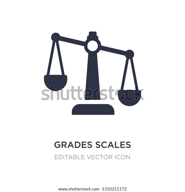 Grades Scales Icon On White Background Stock Vector (Royalty Free ...