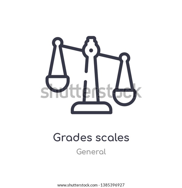 Grades Scales Outline Icon Isolated Line Stock Vector (Royalty Free ...