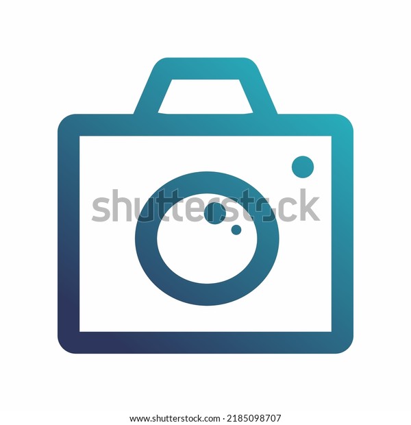 Gradien Blue Camera Vector Iconphoto Camera Stock Vector (Royalty Free ...