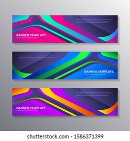 Gradient Banner Template Modern Cool Geometric Stock Vector (Royalty ...
