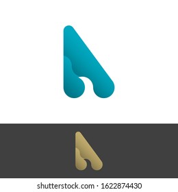 Gradient Blue Letter Logo Icon Design Stock Vector (Royalty Free ...