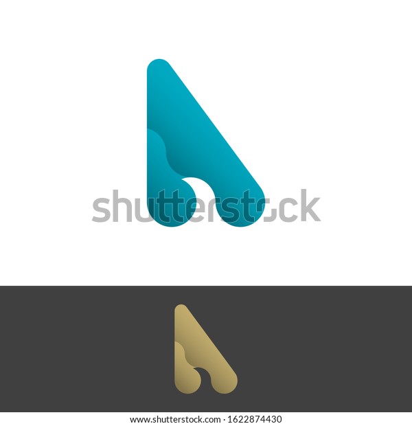 Gradient Blue Letter Logo Icon Design Stock Vector (Royalty Free ...