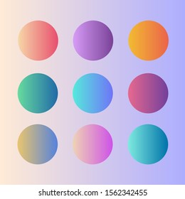 Gradient Bright Colours Trendy Set Stock Vector (Royalty Free ...