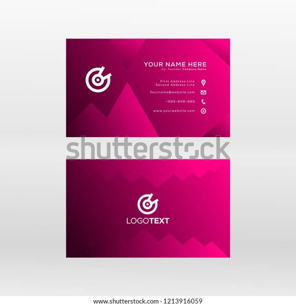 Gradient Business Card Design Template Stock Vector (Royalty Free ...