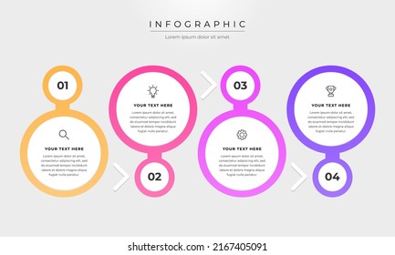 Gradient Circular Diagram Infographic Colourful Infographic Stock ...