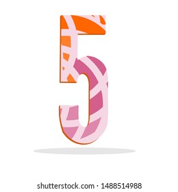 Gradient Color Number Five Logo Corporate Stock Vector (Royalty Free ...