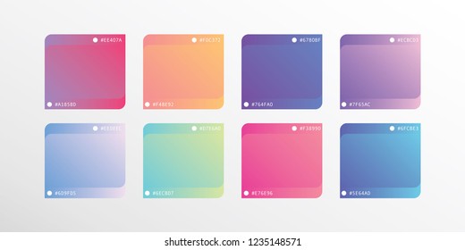 Gradient Color Palette Stock Vector (Royalty Free) 1235148571 ...