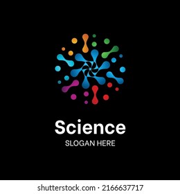 Gradient Color Science Logo Design Template Stock Vector (Royalty Free ...