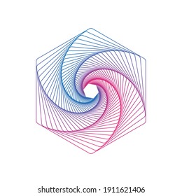 Gradient Colour Line Art Vector Stock Vector (Royalty Free) 1911621406 ...