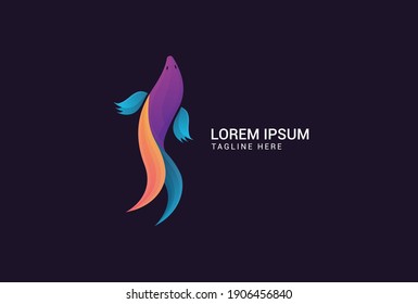 Gradient Fish Logo Company Stock Vector (Royalty Free) 1906456840 ...