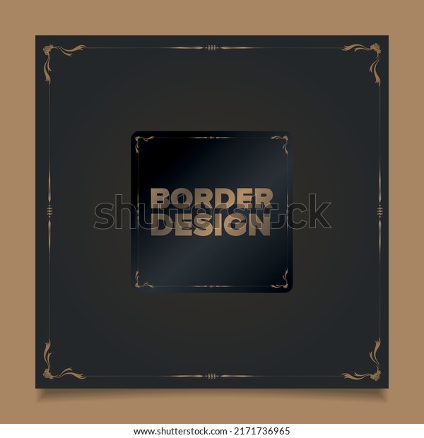 Gradient Floral Border Design Vector Stock Vector (Royalty Free ...
