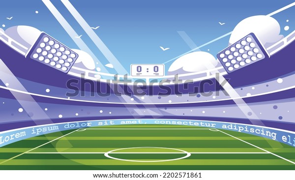 Gradient Football Field Background Vecror Stock Vector (Royalty Free ...