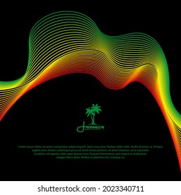 Gradient Line Wave Rastafarian Colors Vector Stock Vector (Royalty Free ...