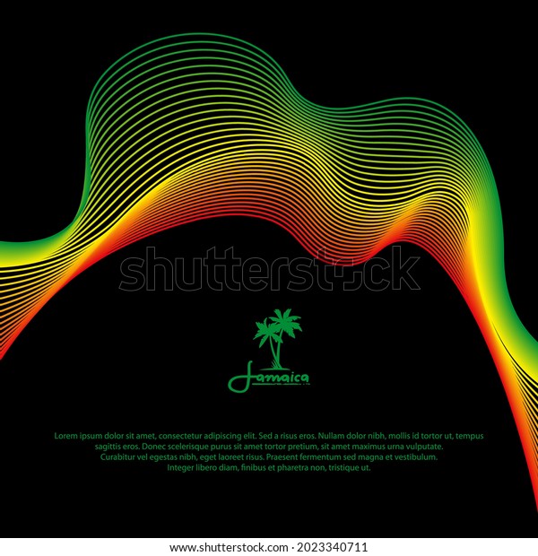 Gradient Line Wave Rastafarian Colors Vector Stock Vector (Royalty Free ...