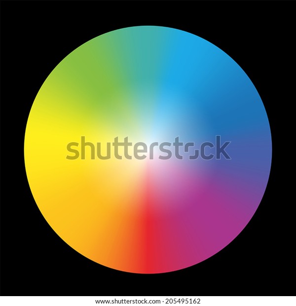 Gradient Rainbow Color Wheel Isolated Vector Stock Vector (Royalty Free ...