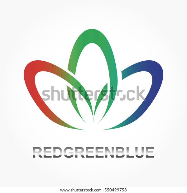 Gradient Red Green Blue Curve Lines Stock Vector (Royalty Free ...