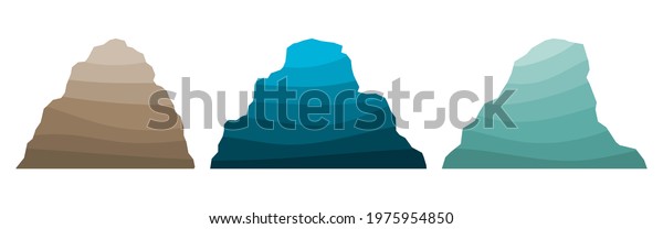 Gradient Sedimentary Rock Outcrop Layered Stone Stock Vector (Royalty ...