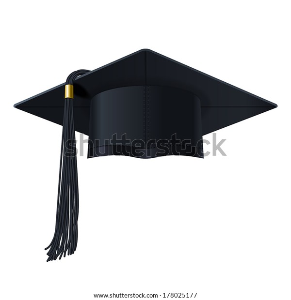Graduate Cap On White Background Stock Vector (Royalty Free) 178025177