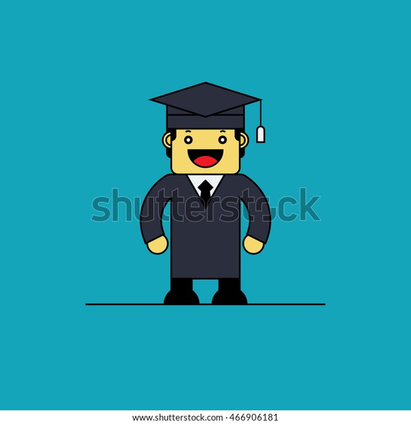 Graduate Cloak Graduation Hat Stock Vector (Royalty Free) 466906181 ...