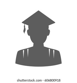 Graduate Man Icon Stock Vector (Royalty Free) 606800918 | Shutterstock