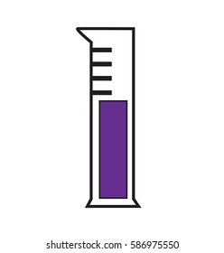 Graduated Cylinder Icon Vector Isolated White Stock Vector (Royalty ...