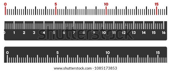 Graduated Ruler Vector Illustration On White: เวกเตอร์สต็อก (ปลอดค่า ...