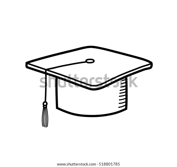 Graduation Cap Bachelor Hat Education Hand Stock Vector (Royalty Free ...