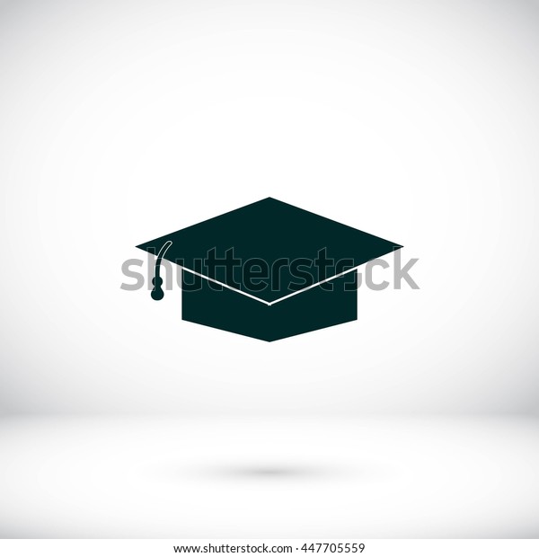 Graduation Cap Black Icon Stock Vector (Royalty Free) 447705559 ...