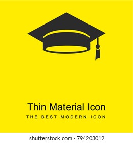 Graduation Cap Bright Yellow Material Minimal Stock Vector (Royalty ...