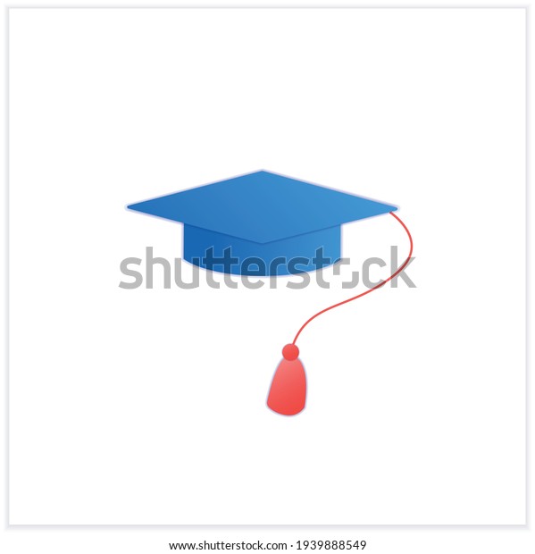 Graduation Cap Flat Icon Special Graduate Stock Vector (Royalty Free ...