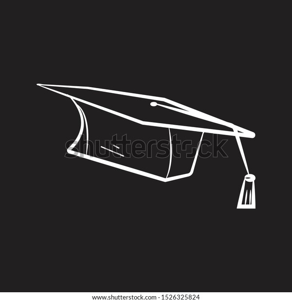 Graduation Cap Hand Drawn Sketch Icon Stock Vector (Royalty Free ...