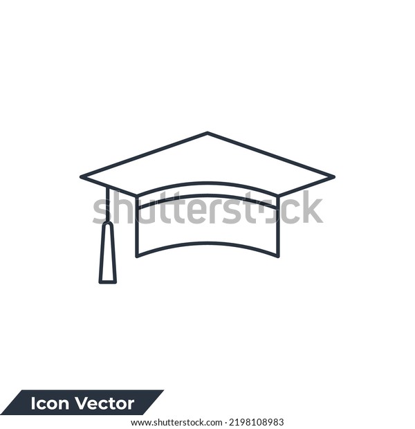 Graduation Cap Icon Logo Vector Illustration Stock Vector (Royalty Free ...