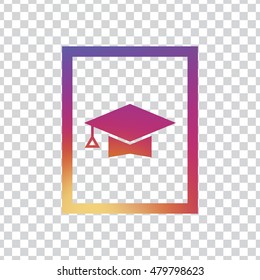 Graduation Cap Icon Graduation Cap Sign Stock Vector (Royalty Free ...