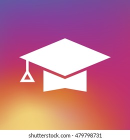 Graduation Cap Icon Graduation Cap Sign Stock Vector (Royalty Free ...