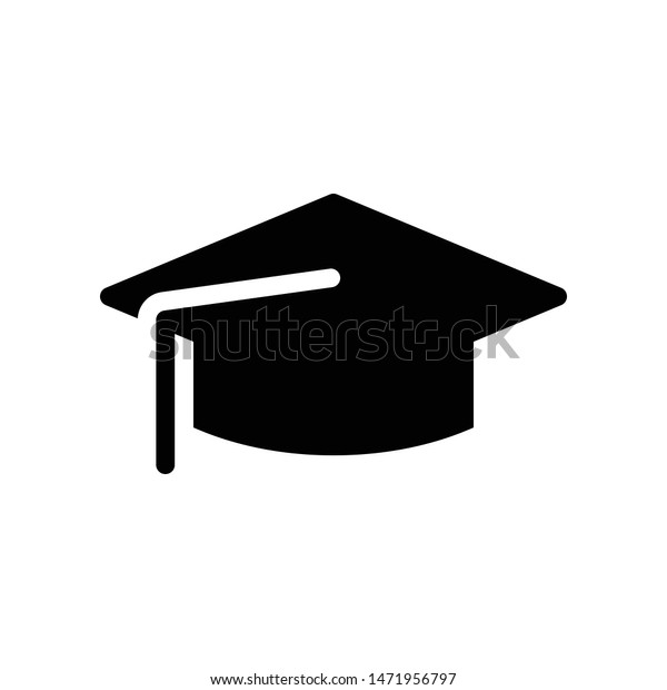 Graduation Cap Icon Student Hat Symbol Stock Vector (Royalty Free ...