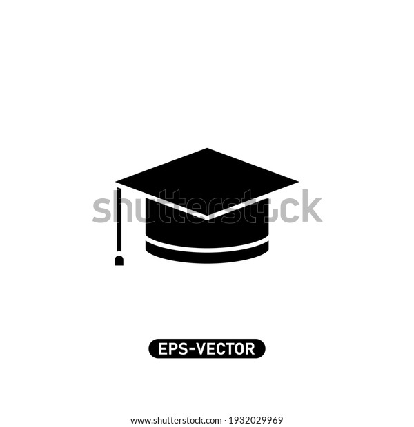 Graduation Cap Icon Vector Illustration Logo Stock Vector (Royalty Free ...