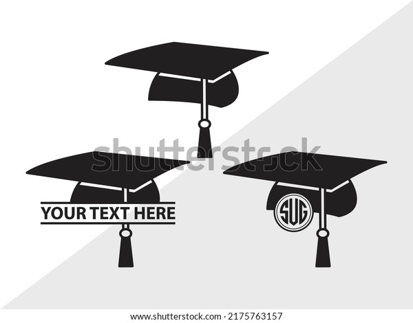 Graduation Cap Monogram Svg Printable Vector: vetor stock (livre de ...