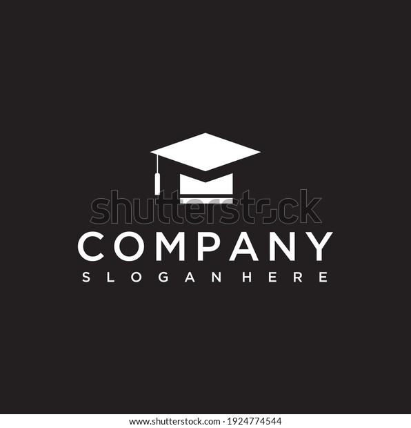 Graduation Cap Silhouette Logo Design Stock Vector (Royalty Free ...