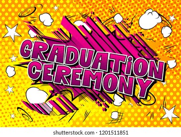 Graduation Ceremony Vector Illustrated Comic Book Stock Vector (Royalty ...