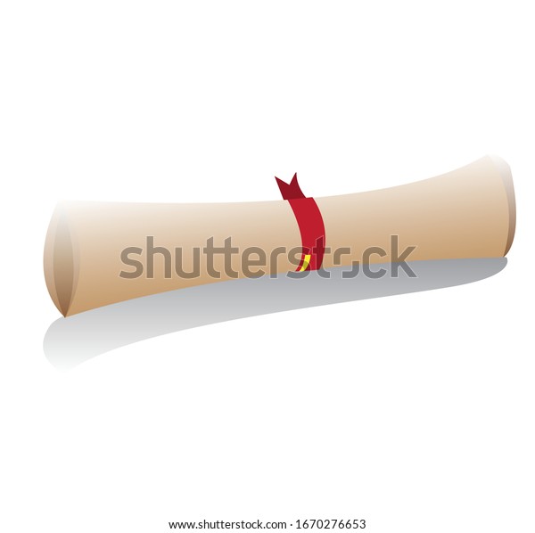 Graduation Certificate Rolls Made Paper Cardboard Stock Vector (Royalty ...