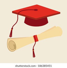 Graduation Design Over Beige Background Vector Stock Vector (Royalty ...