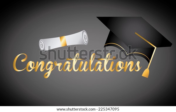 diseño gráfico de graduación , ilustración vectorial