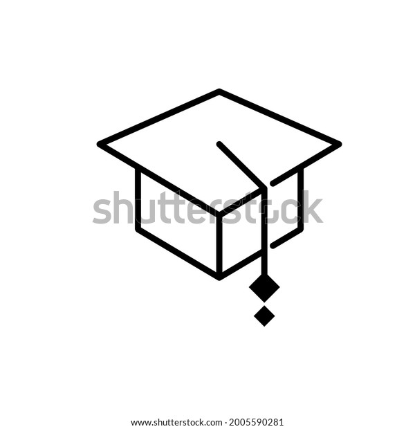 Graduation Icon Design Graphic Template Isolated Stock Vector (Royalty ...